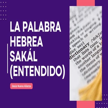 La palabra hebrea sakál (entendido) | Salmos 14:2 | PDF