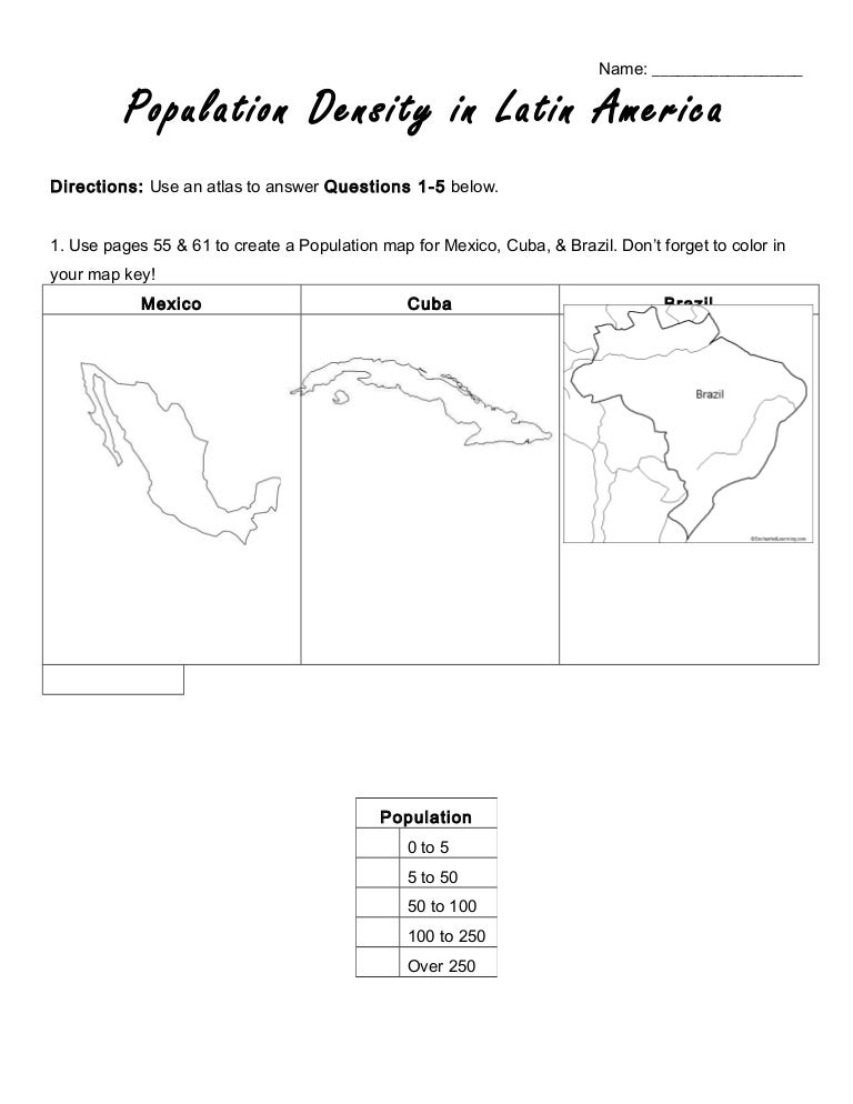 La population density