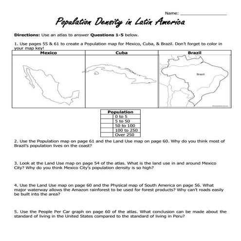 La population density | DOC