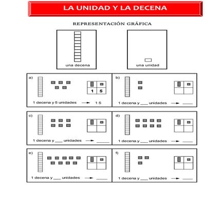 Decenas Y Unidades Decenas Y Unidades Matematicas Primero De