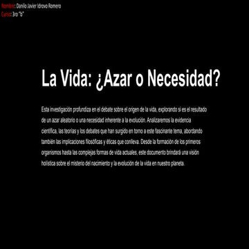 La-Vida-Azar-o-Necesidad.pptx ciencia y tecnología | PPTX