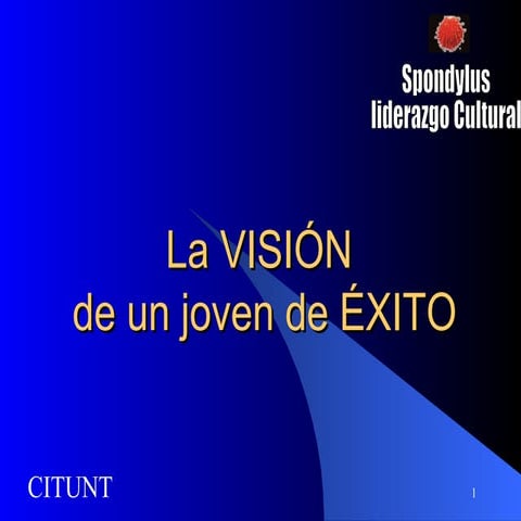 La Vision De Un Jven De Exito | PPT