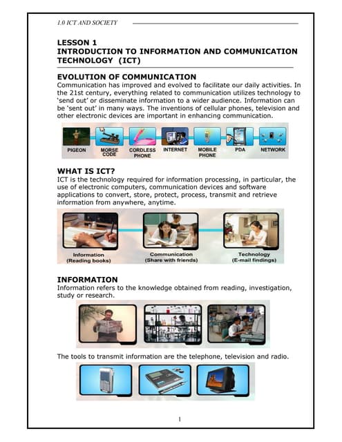 INTRODUCTION TO ICT | PPT | Internet | Computing
