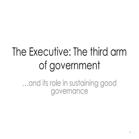 The executive arm of government | PPTX