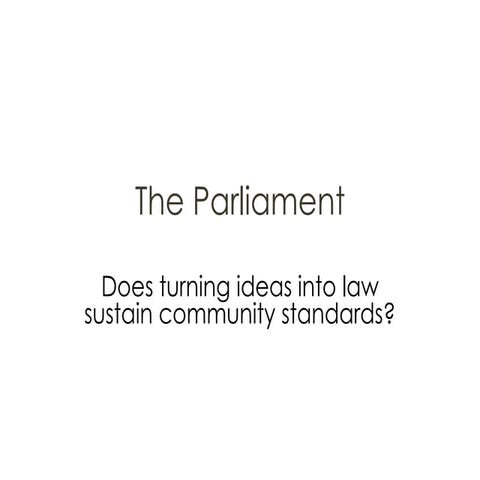 The Parliament: Its Law-making Function | PPTX | Law