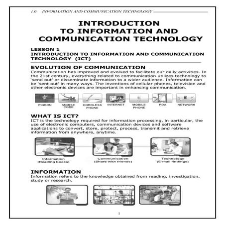 LA1 Introduction To Information & Communication Technology | PDF