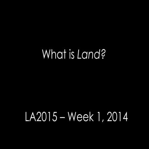 What is land? | PPT