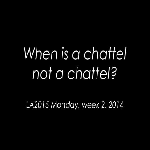 Chattel or fixture? | PPT