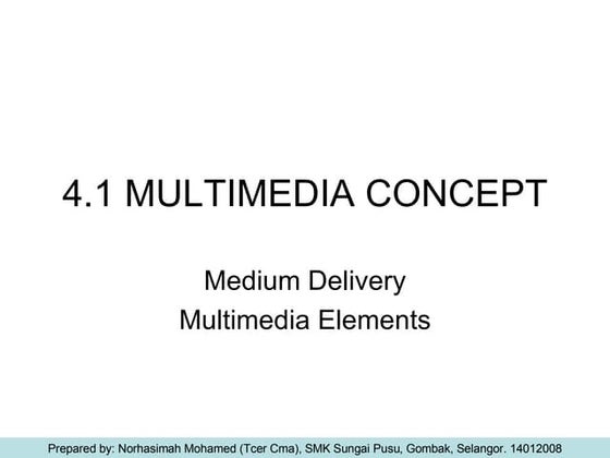 Multimedia01 | PPT