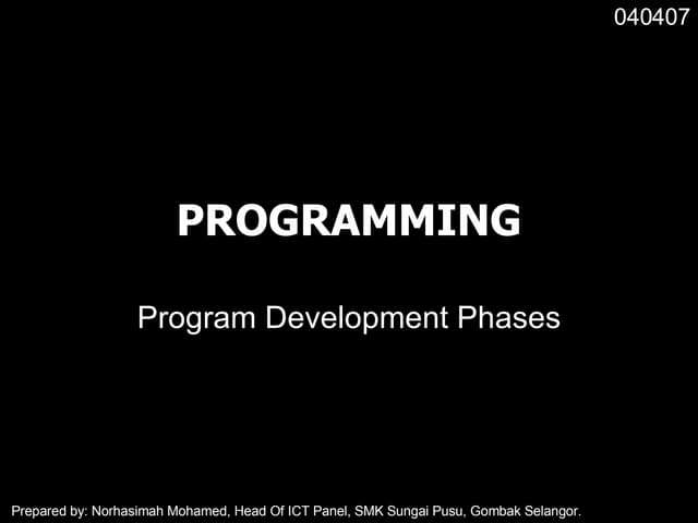 Program development life cycle | PPTX