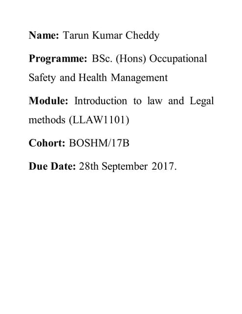 Risk Assessment in a Workplace Transport /Risk assessment for a road ...
