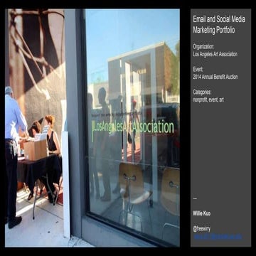 Event Marketing with Email & Social Media for a Contemporary Art Benefit Auction | PPT