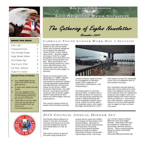 Inaugural LAAC Eagle Scout Association Newsletter | PDF | Stamps and ...