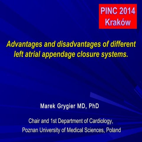 LAA closure - dr Marek Grygier | PPT