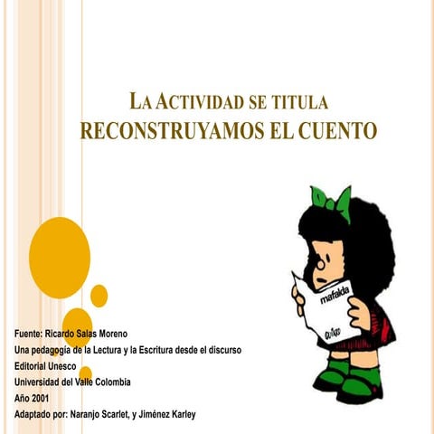 La Actividad Se Titula Reconstruyamos | PPTX
