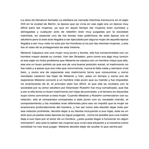La infidelidad en la literatura | PDF