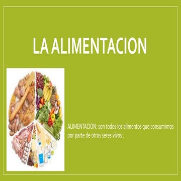 Que es la alimentacion | PPS