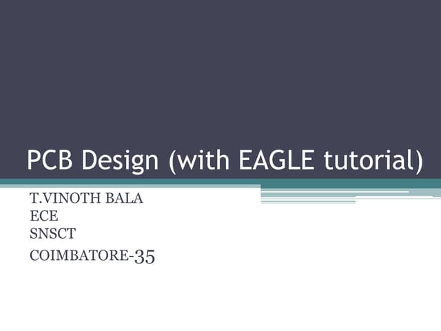 Printed board circuit design (Pcb) PPT | PPTX