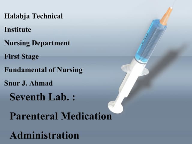 Injection administration ppt | PPTX
