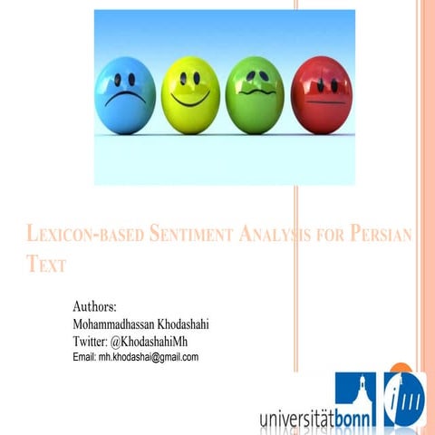 Lexicon-based Sentiment Analysis for Persian Text | PDF