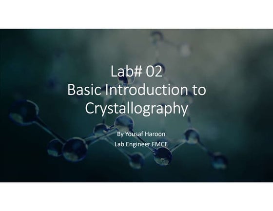 Crystal structure | PPTX | Chemistry | Science