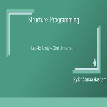 Lab-structure programming Array one Dimensions 4.pptx
