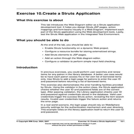 Lab 5a Create A Struts Application Pdf Web Design And Html Internet