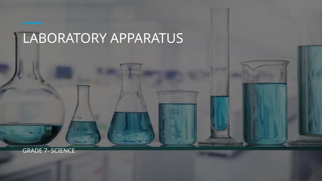 Laboratory equipment and apparatus | PDF