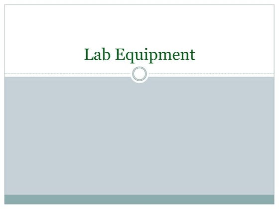 Section 2 laboratory equipment and functions | PDF