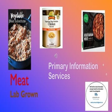 Lab grown-meat : Technology arrived | PPT