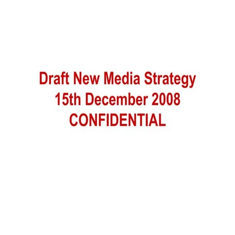 Labour New Media Strategy | PPT