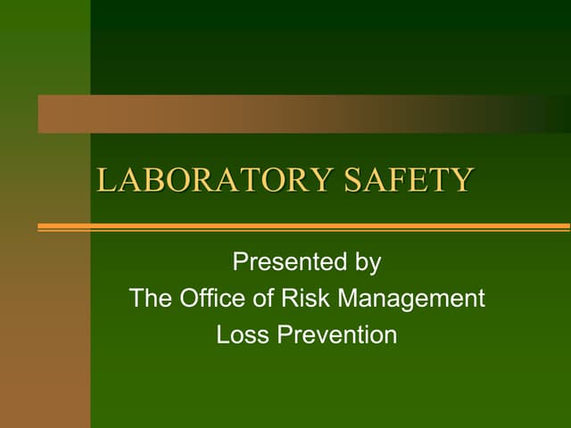 Laboratory Hazards, Accidents and Safety Rules | PPT