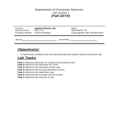 Lab 01 of physics | PDF