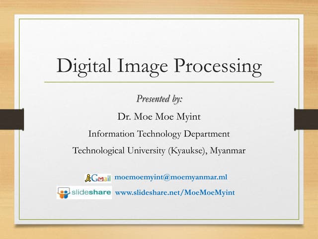 Digital Image Processing (Lab 06) | PPTX