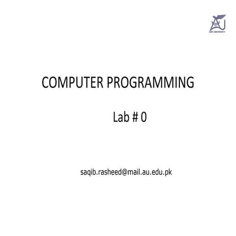 Lab # 0 (developing project) | PPT