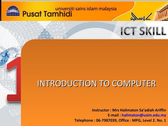 Lecture 1 Introduction To Computing Ppt