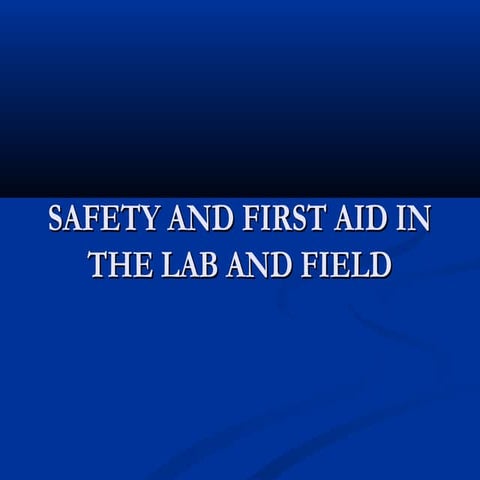 Lab 1 safety first aid | PPT