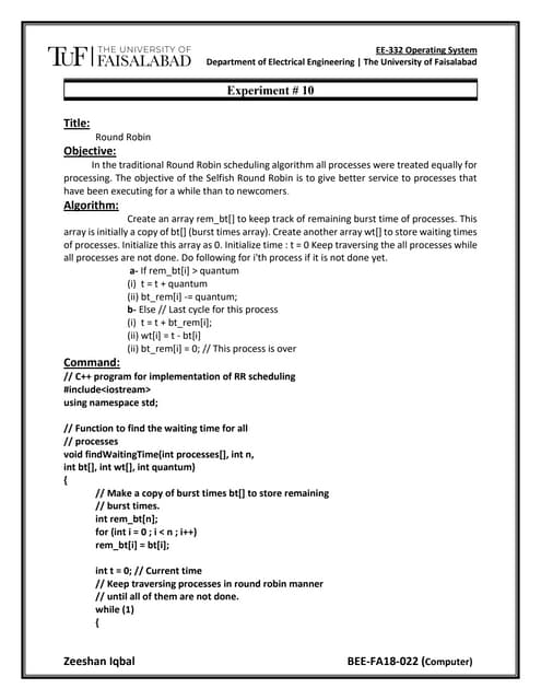 Round Robin Algorithm In Operating System Pdf 5521