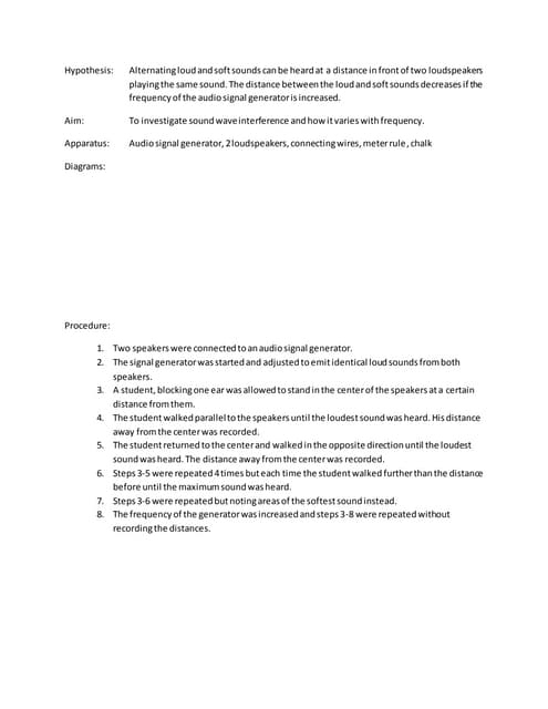 CSEC Physics Lab - IV Relationship of a filament lamp | DOCX