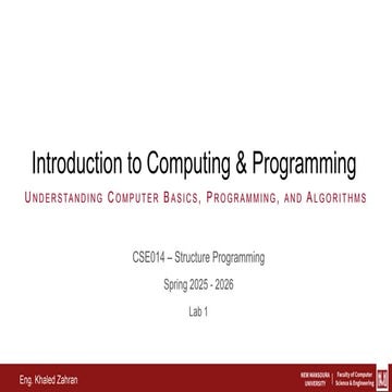 Comprehensive Introduction to Computing, Programming, and Algorithms ...