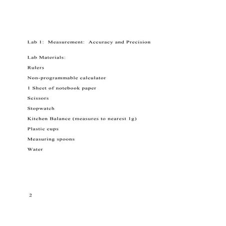 Lab 1 Measurement Accuracy and Precision Lab Materi.docx