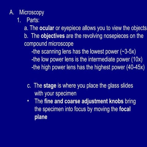 Lab 2 cell structure and microscopy | PPT