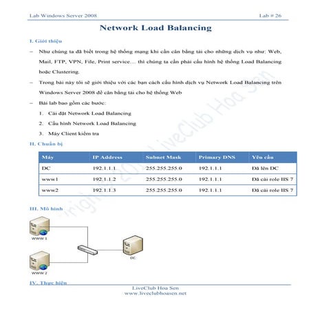 Lab 26 netwok load balancing | PDF