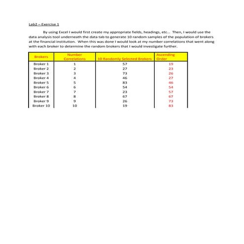 Lab2 Exercise 1 & 2 | PDF