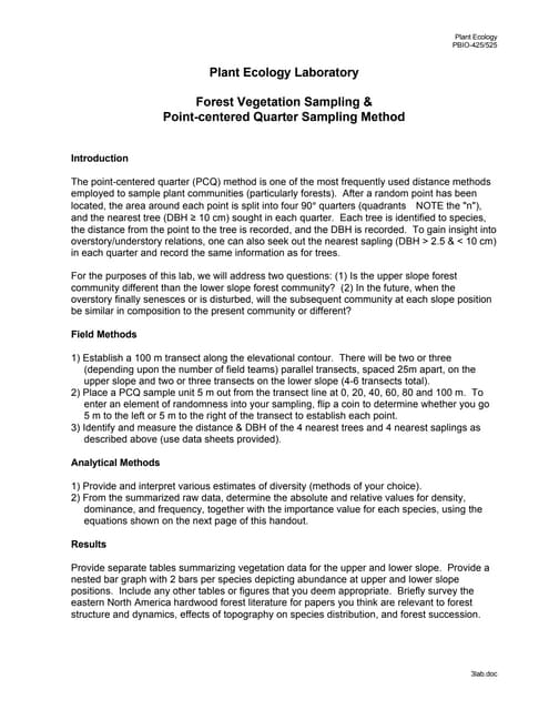 Methods of sampling vegetation.pptx | Gardening | Home & Garden
