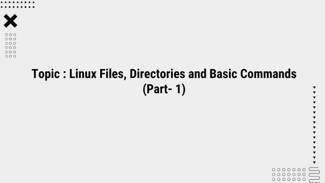 Lab 3 Linux Files Directories And Basic Commandspptx Operating Systems Computer Software