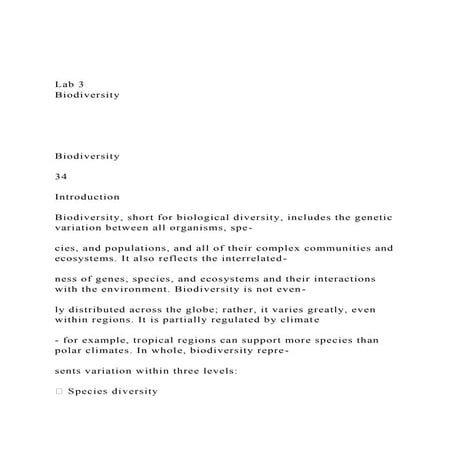 Lab 3 Biodiversity Biodiversity 34 Intr.docx