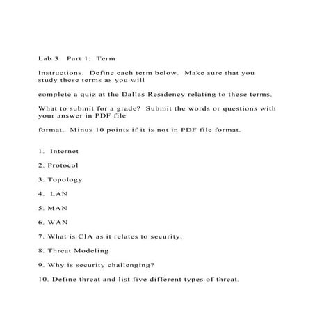 Lab 3 Part 1 Term Instructions Define each term belo.docx