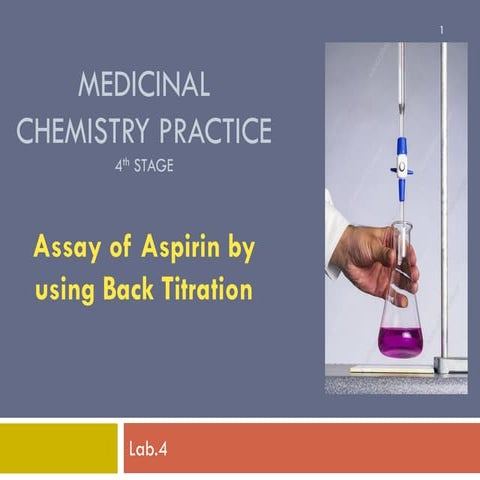 Assay Of Aspirin By Using Back Titration Pdf Pdf