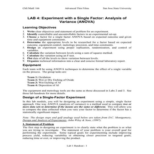 Lab 4 handout 043012 | PDF | Physics | Science